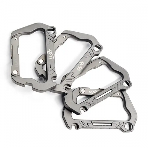 JXT Portable Titanium Professional Heavy Duty Climbing Carabiner Multi ...